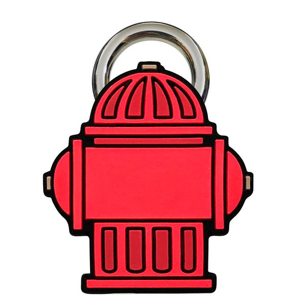 Red Fire Hydrant Personalized Silicone Dog ID Tag is safe to wear ...